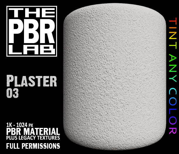 Second Life Marketplace - The PBR Lab - Plaster 03 - PBR Material & 3D Textures